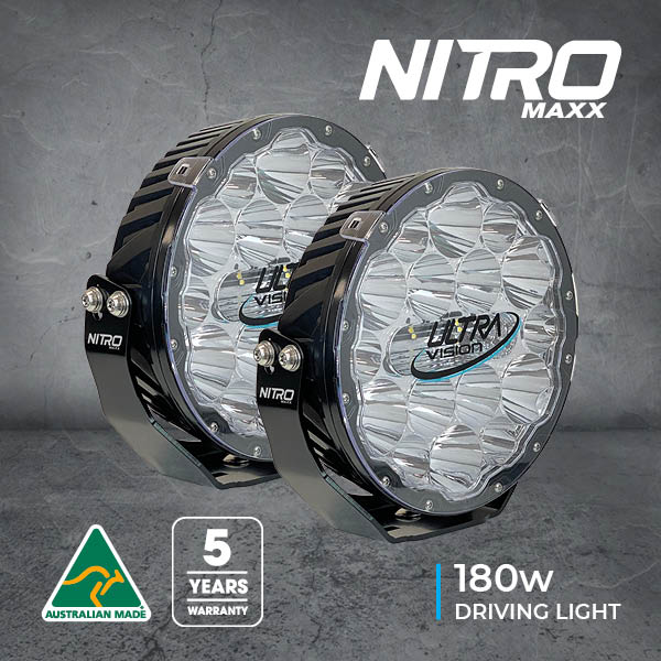 Ultra Vision NITRO 180 Maxx 9" LED Driving Light (Pair) – Stage1Customs