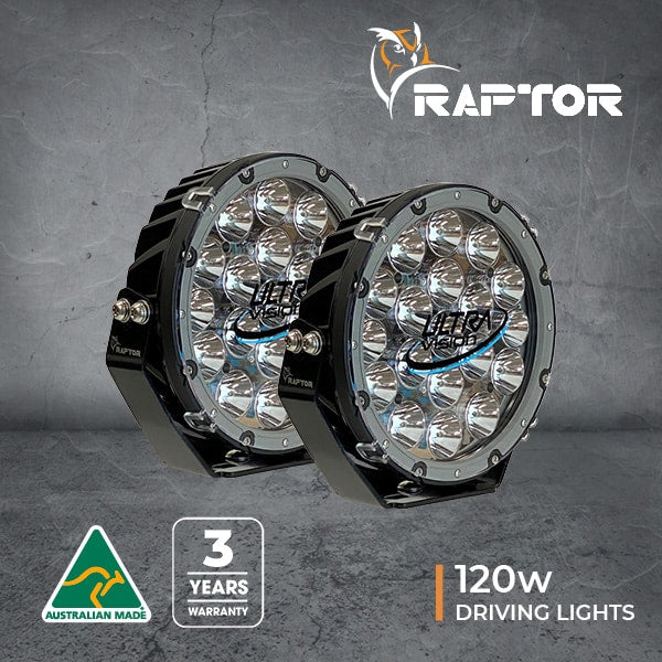 Ultra Vision Raptor 120 9" LED Driving Light (Pair) – Stage1Customs
