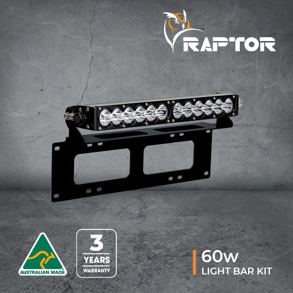 Ultra Vision Raptor 60 LED 14.5″ Light Bar Number Plate Kit – Stage1Customs
