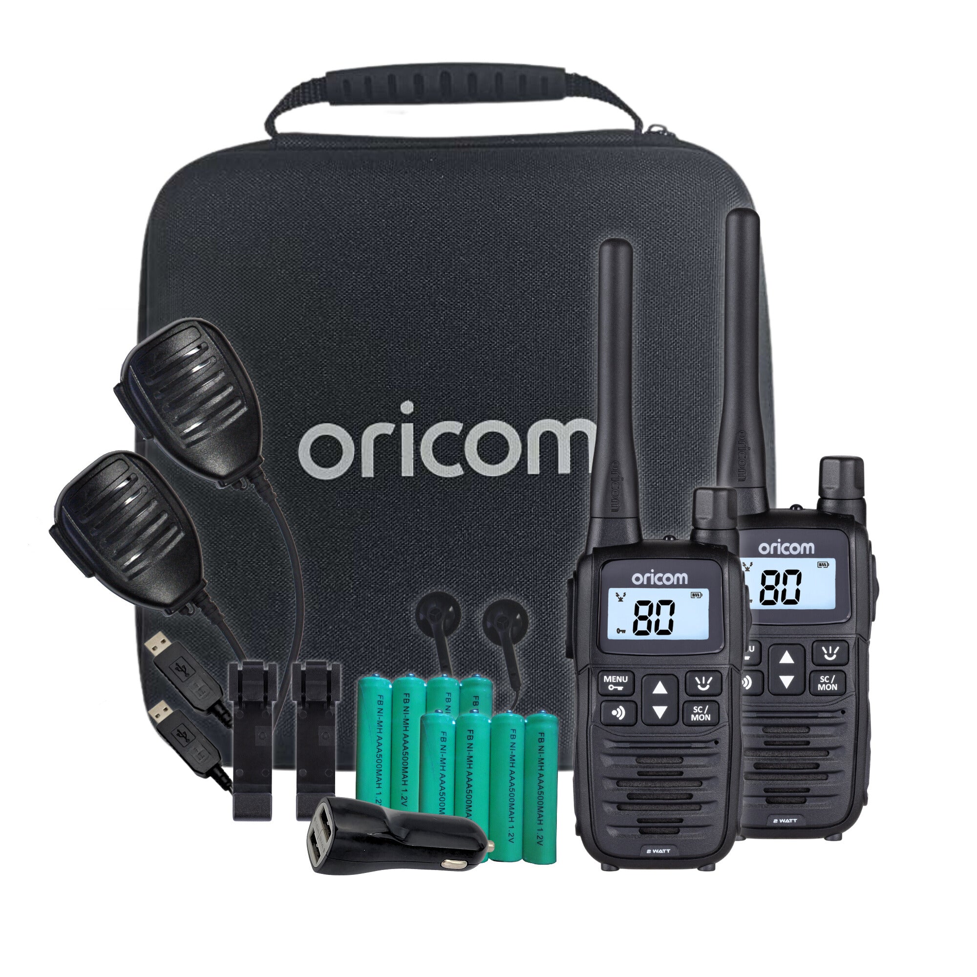 Oricom UHFTP2400 2 Watt Handheld UHF CB Radio Trade Pack – Stage1Customs